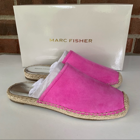 Marc Fisher | Shoes | Marc Fisher Womens Gift2 Pink Suede Flat Slide ...